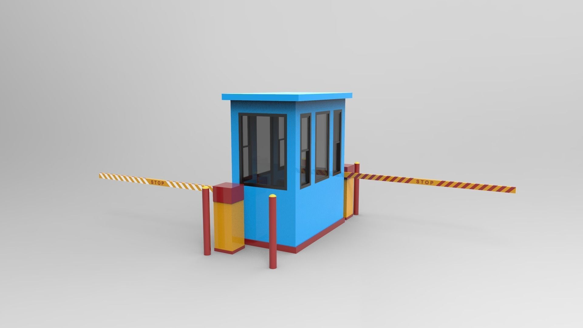 3D model Parking booths VR / AR / low-poly | CGTrader