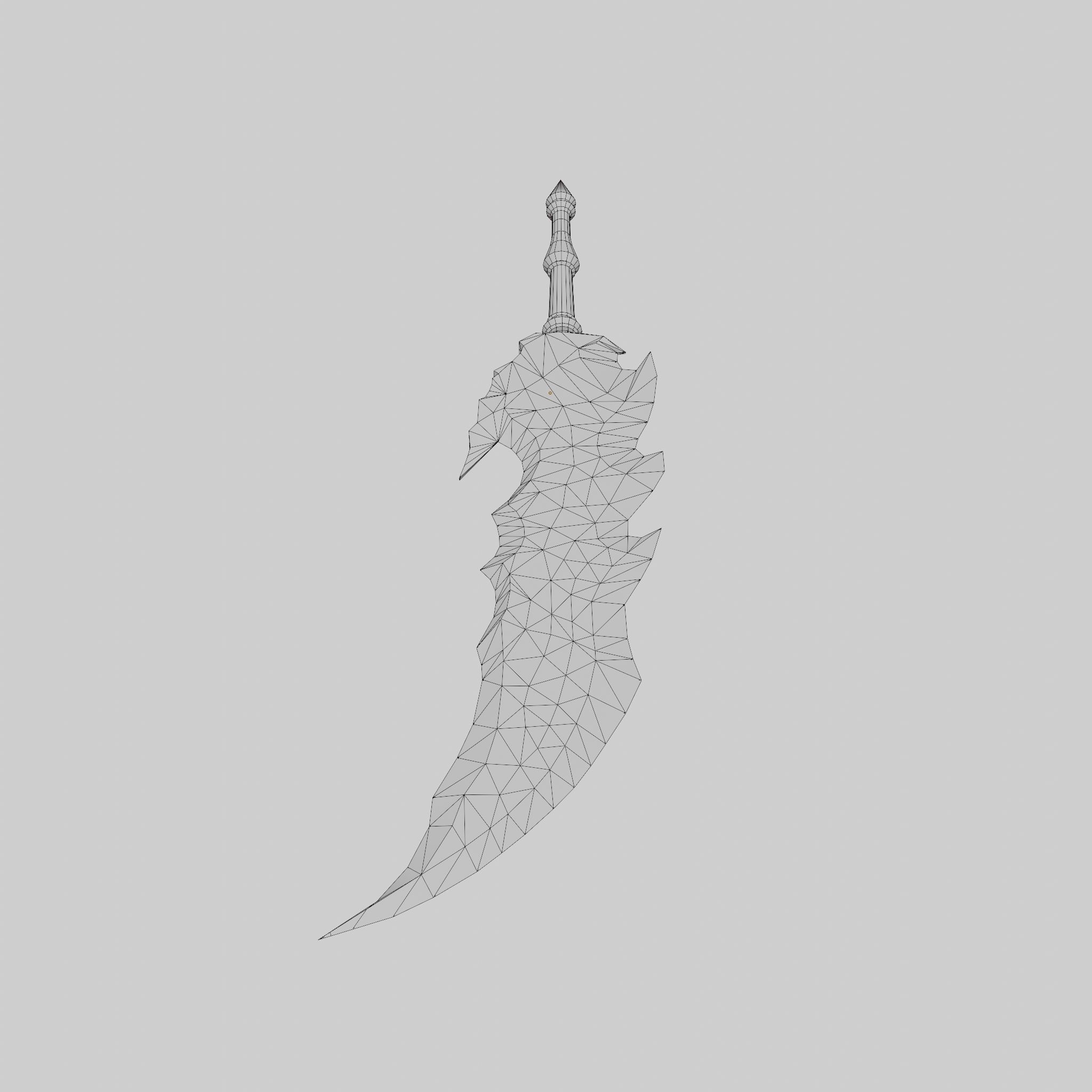 3D model Wounded Sword Emissive Cyan VR / AR / low-poly | CGTrader