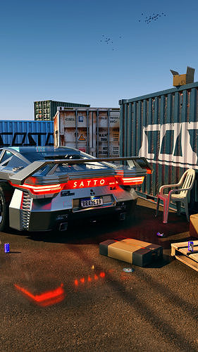 3D model Car Cyberpunk fake brand GRL SATTO VR / AR / low-poly | CGTrader