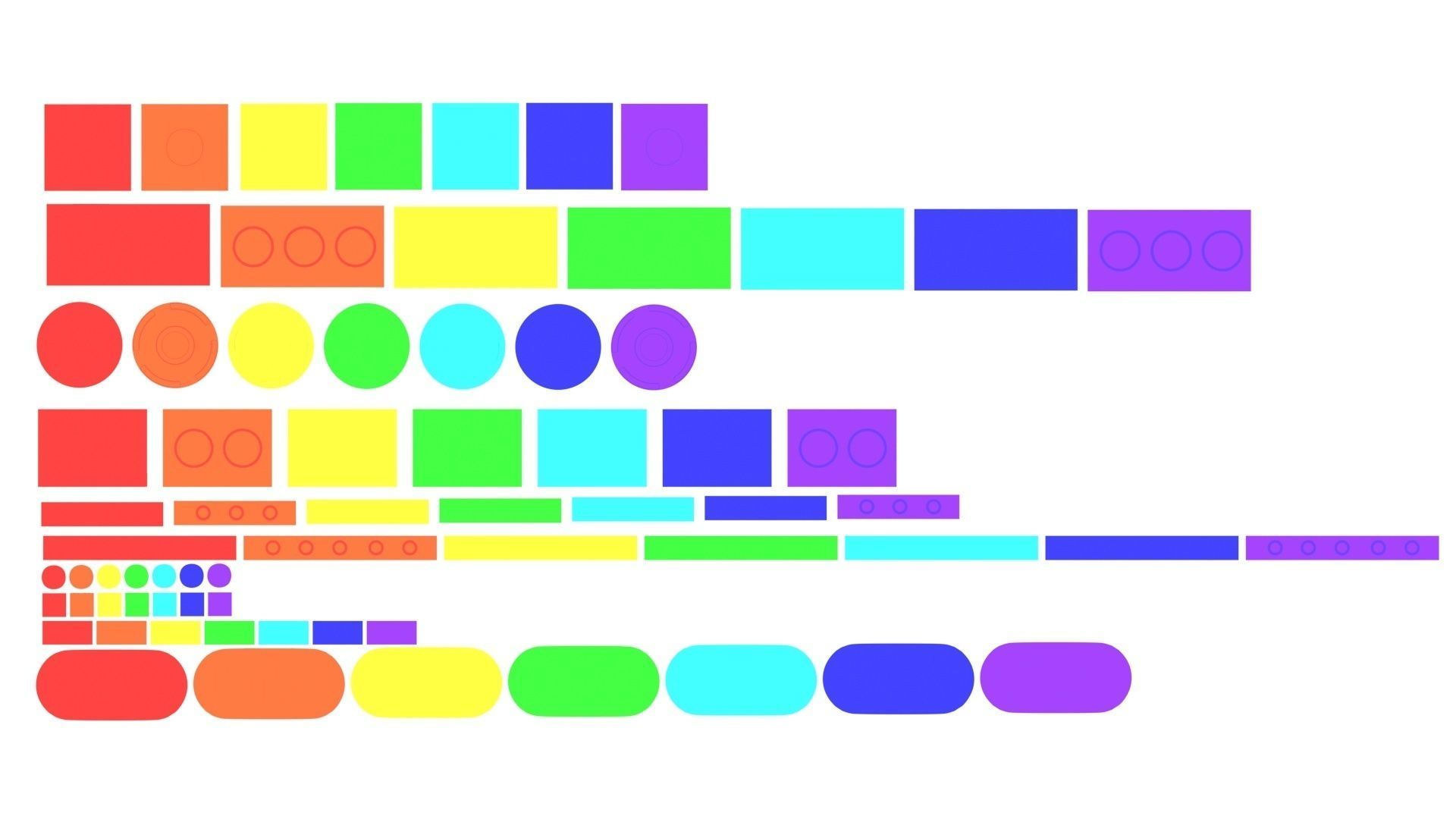 Glass Lego Tiles Set 3D model | CGTrader