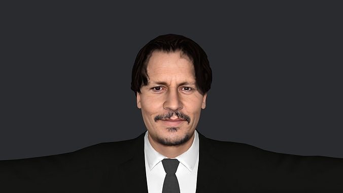 Johnny Depp Hyper Realistic Full Body Rigged Character 3D model ...