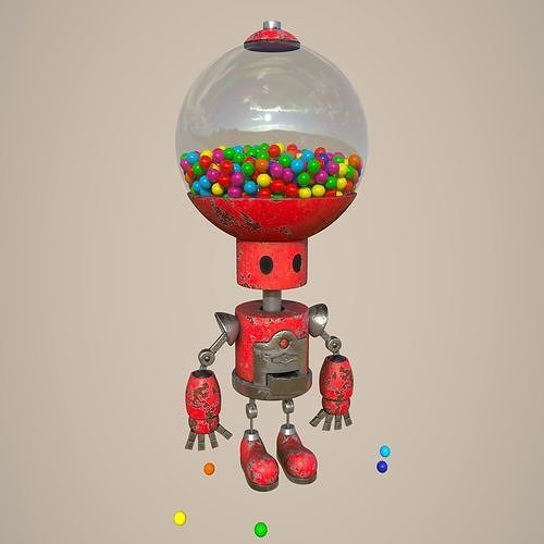 3D model Candy Robot 4k textures VR / AR / low-poly | CGTrader