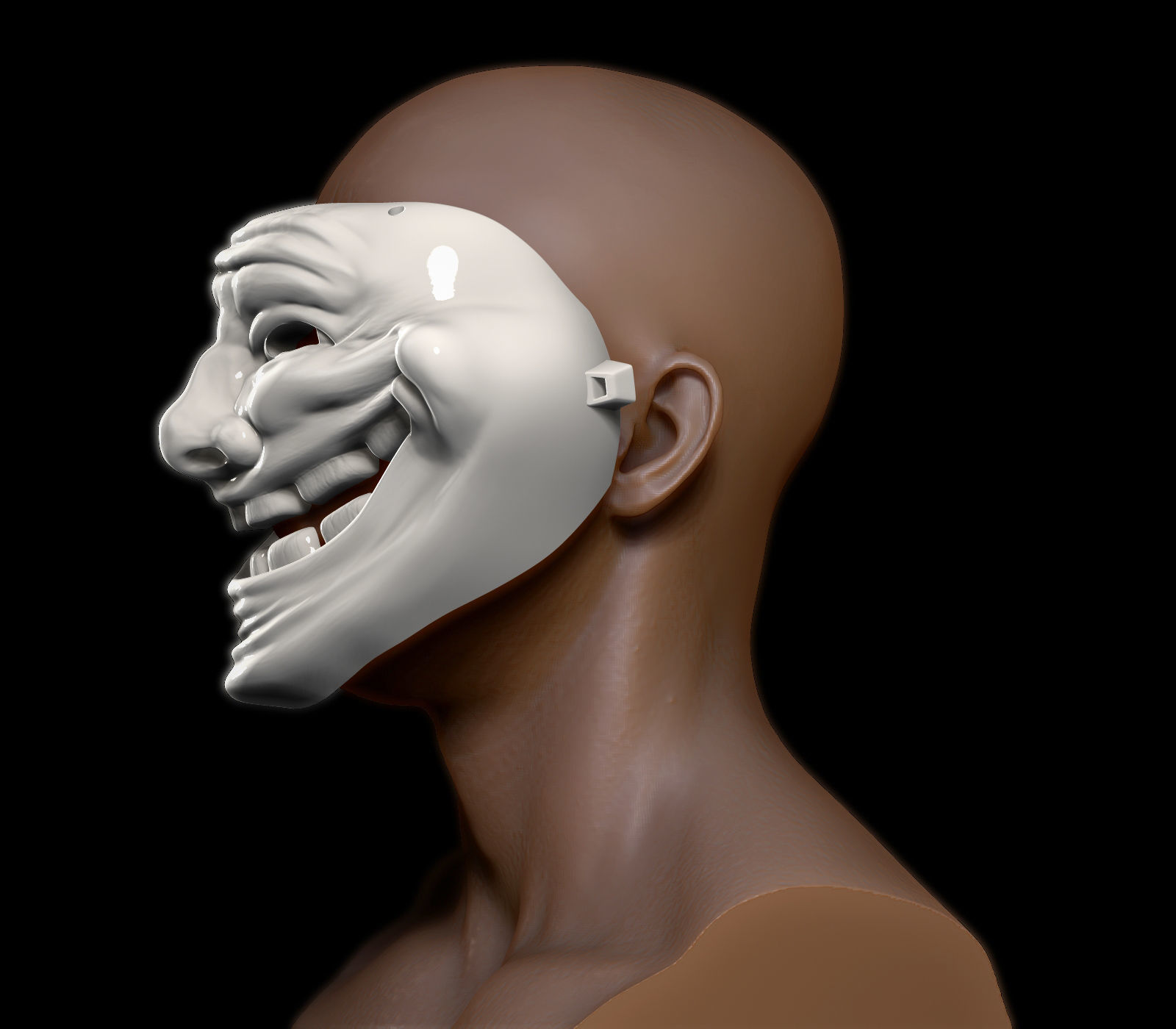 Trollface Mask 3D model 3D printable | CGTrader