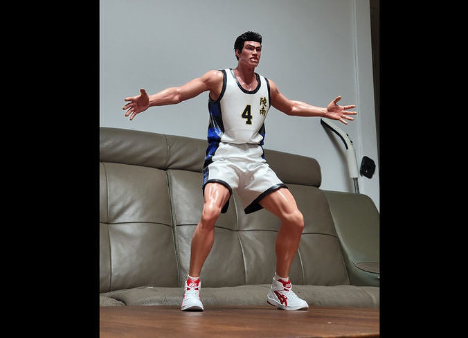 Slam dunk Uozumi Jun figure 3d printable 3D print model 3D model 3D ...