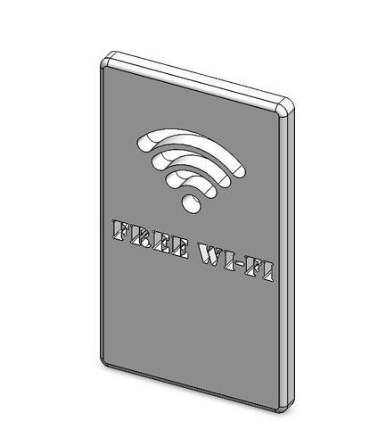 Free wi-fi sign 3D model 3D printable | CGTrader