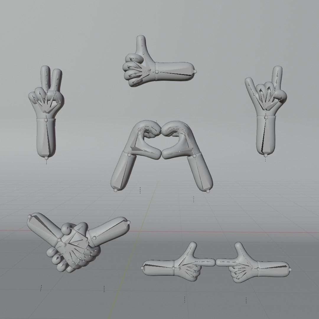 hands 3D model rigged | CGTrader