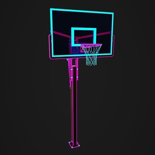 3D model Basketball hoop neon 4K VR / AR / low-poly | CGTrader