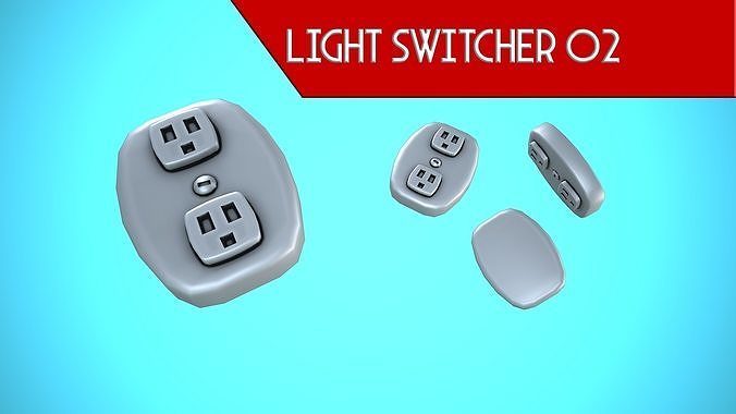 3D model LIGHT SWITCHER 02 CARTOON STYLIZED VR / AR / low-poly | CGTrader