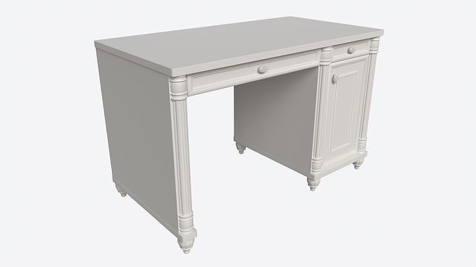 Cilek Romantic Study Desk 3D model | CGTrader