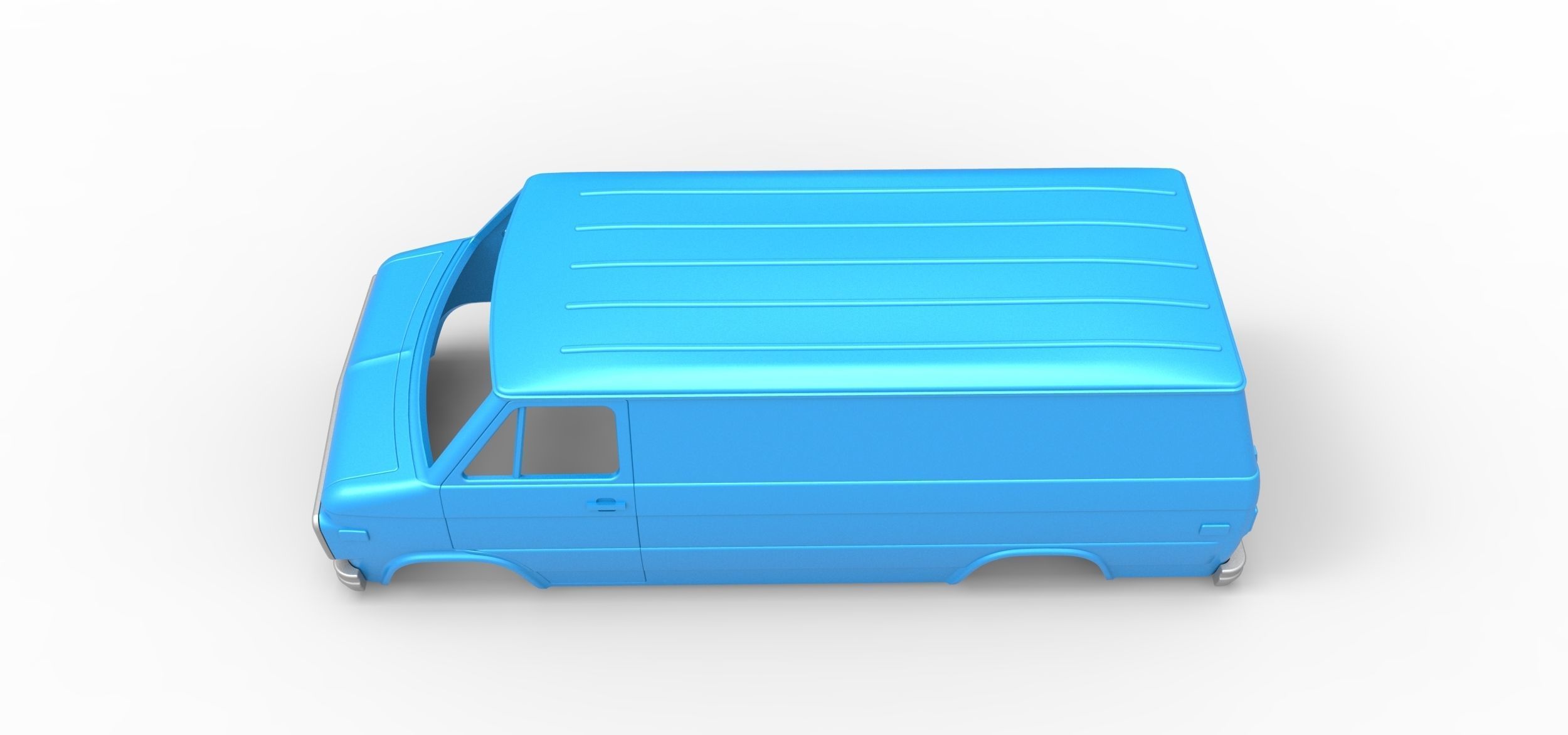 Diecast Vintage Van shell Scale 1 to 25 3D model 3D printable | CGTrader