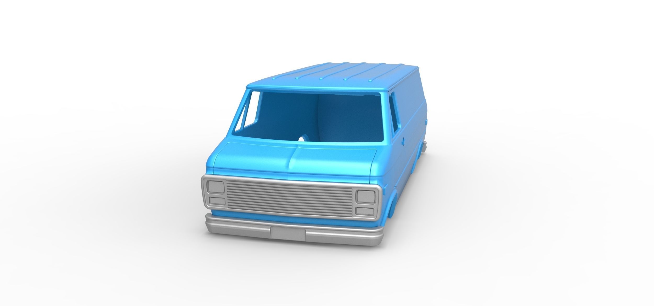 Diecast Vintage Van shell Scale 1 to 25 3D model 3D printable | CGTrader