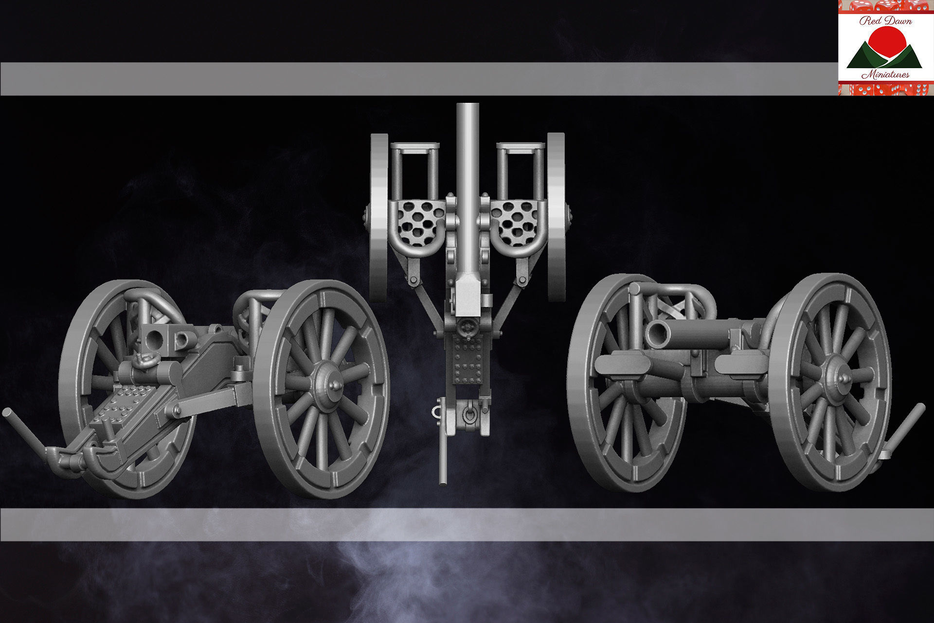 28mm 1860s Prussian Krupp 4pd Gun 3D model 3D printable | CGTrader