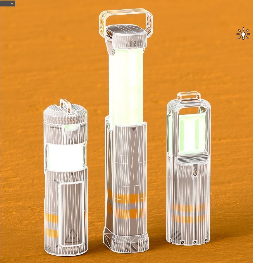 3D model Sci-fi Lanterns PBR VR / AR / low-poly | CGTrader