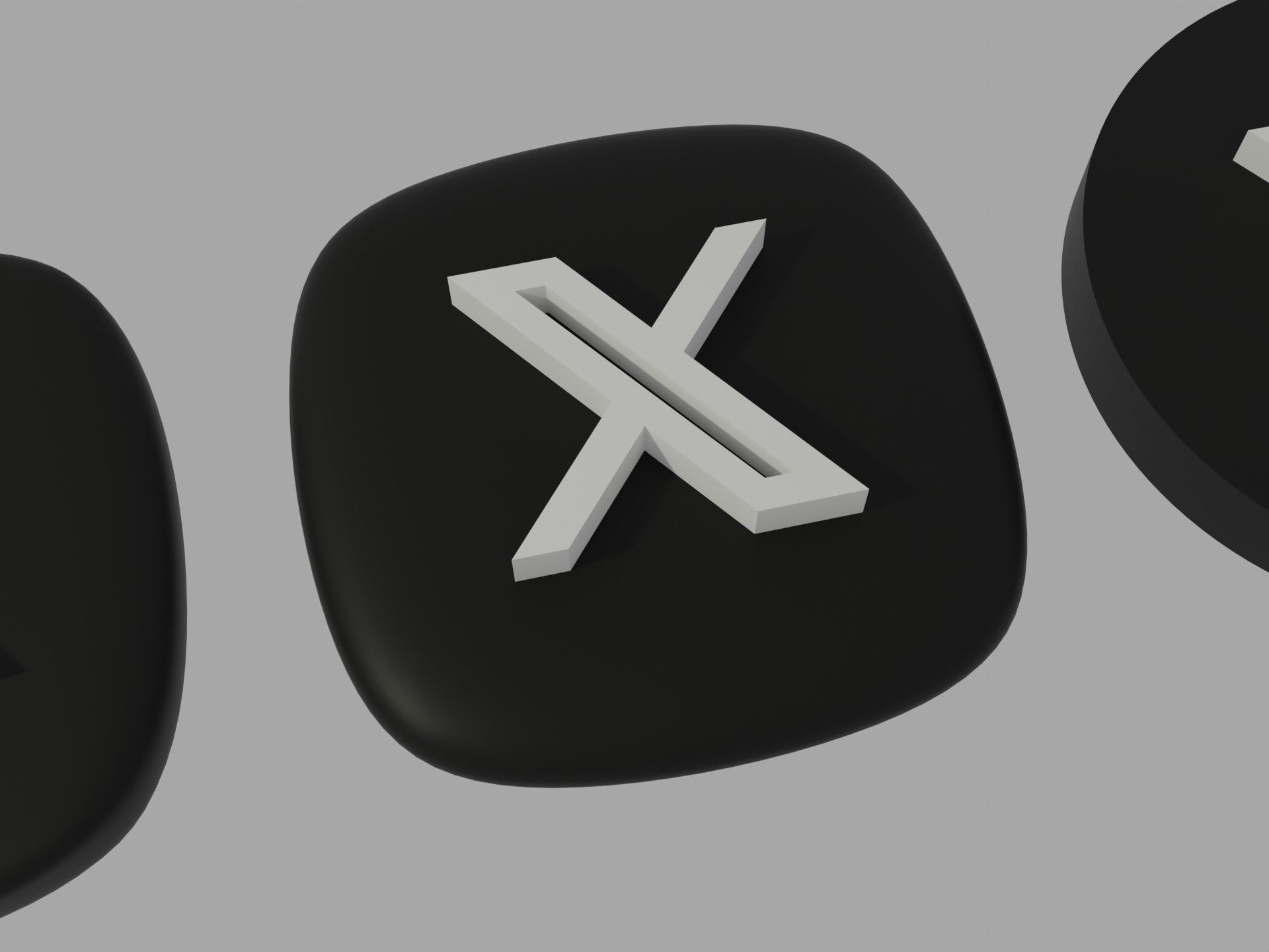 X social media network - Twitter logo 3D model | CGTrader