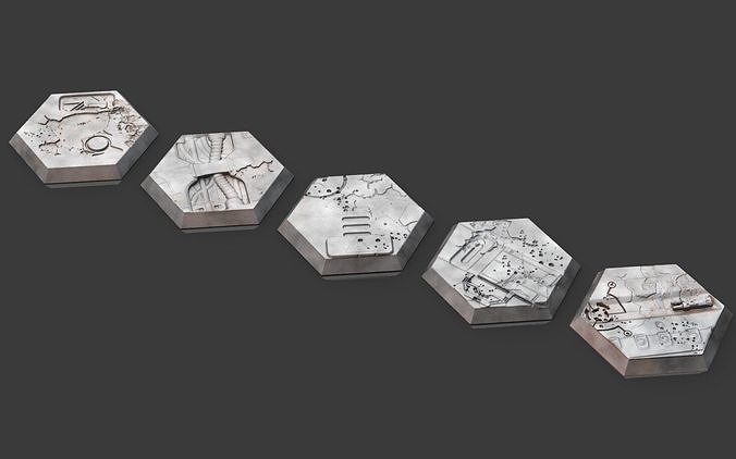 Hex Base- Firebase Defense Base 3D model 3D printable | CGTrader