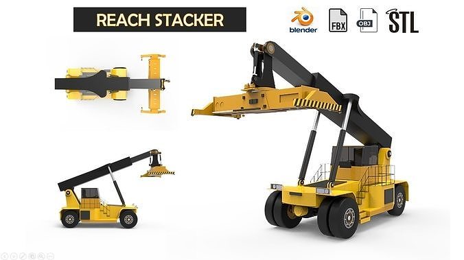 Reach stacker 3D model animated | CGTrader