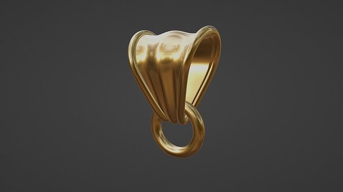 extra large fluted pendant bail 3D model 3D printable | CGTrader