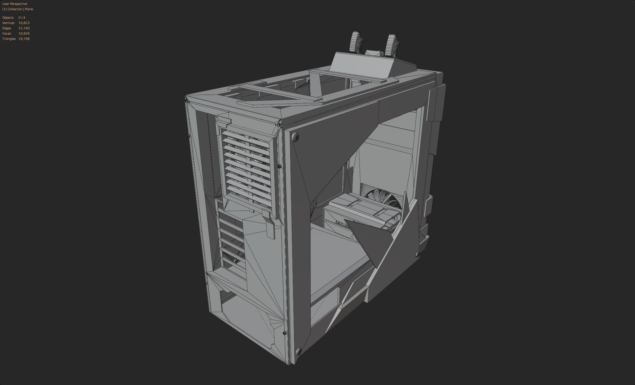 3D model Custom pc case computer modding apocalypse rust VR / AR / low ...