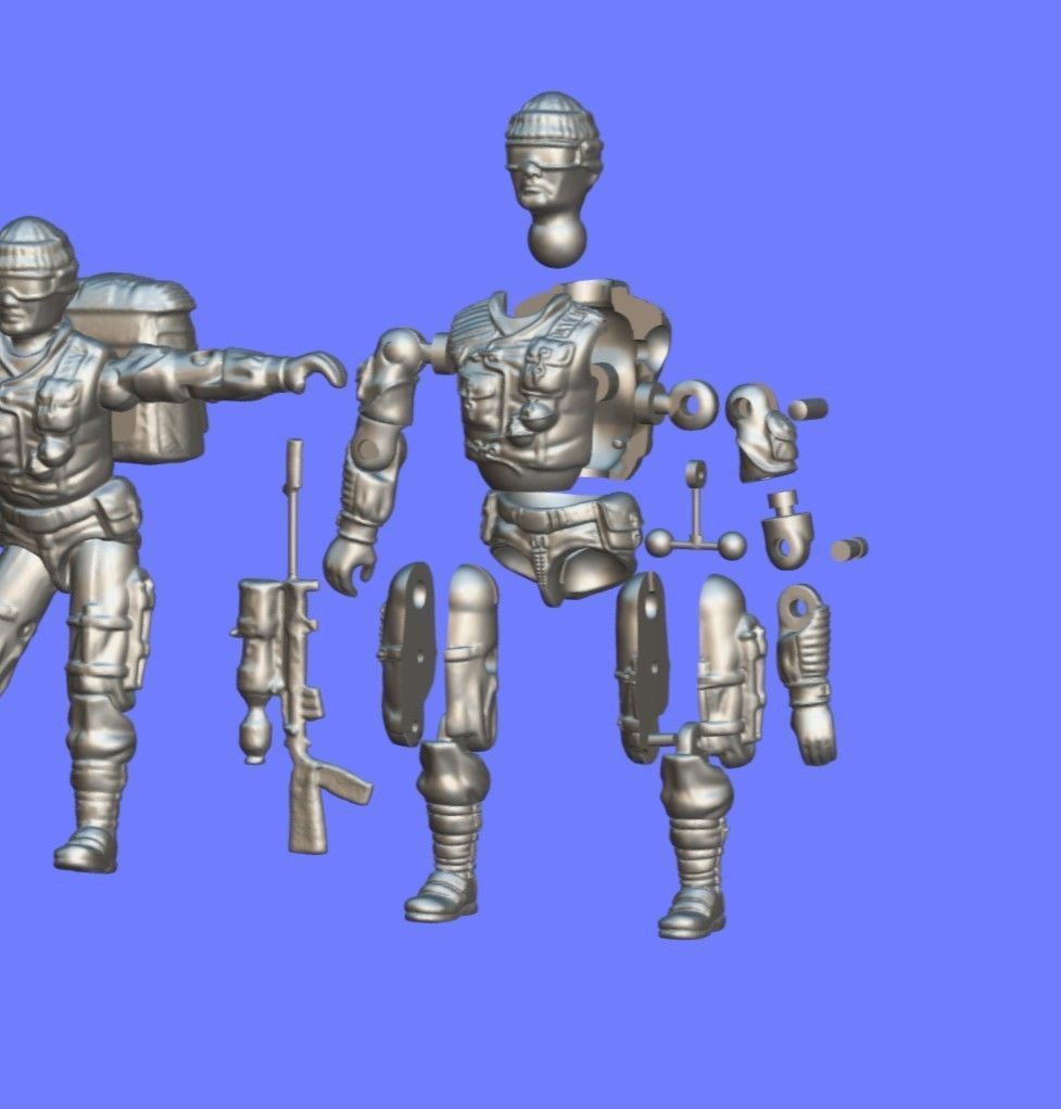 1986 GIJOE - LOW LIGHT - SCAN AND PRE-CUT 3D model 3D printable | CGTrader