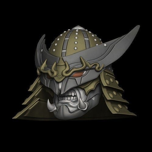 SAMURAI ANGRY FACE 3D model | CGTrader