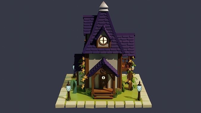 3D model Fantasy Cartoon House VR / AR / low-poly | CGTrader