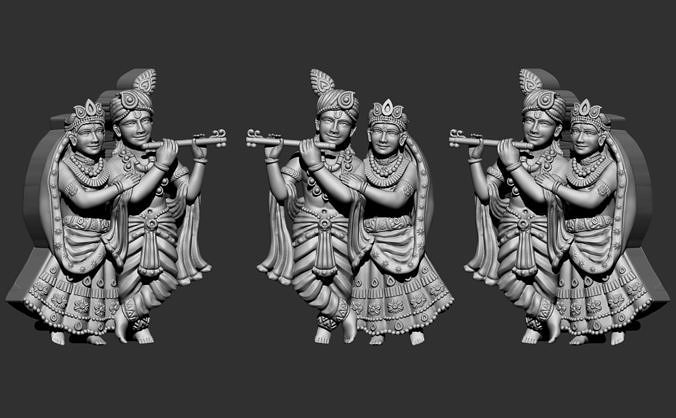 Radhe krishna 3D model 3D printable | CGTrader