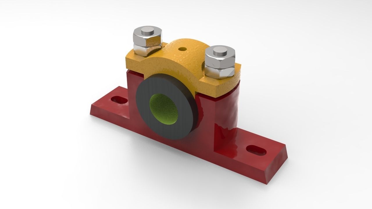 Pillow Block Bearing 3D model | CGTrader
