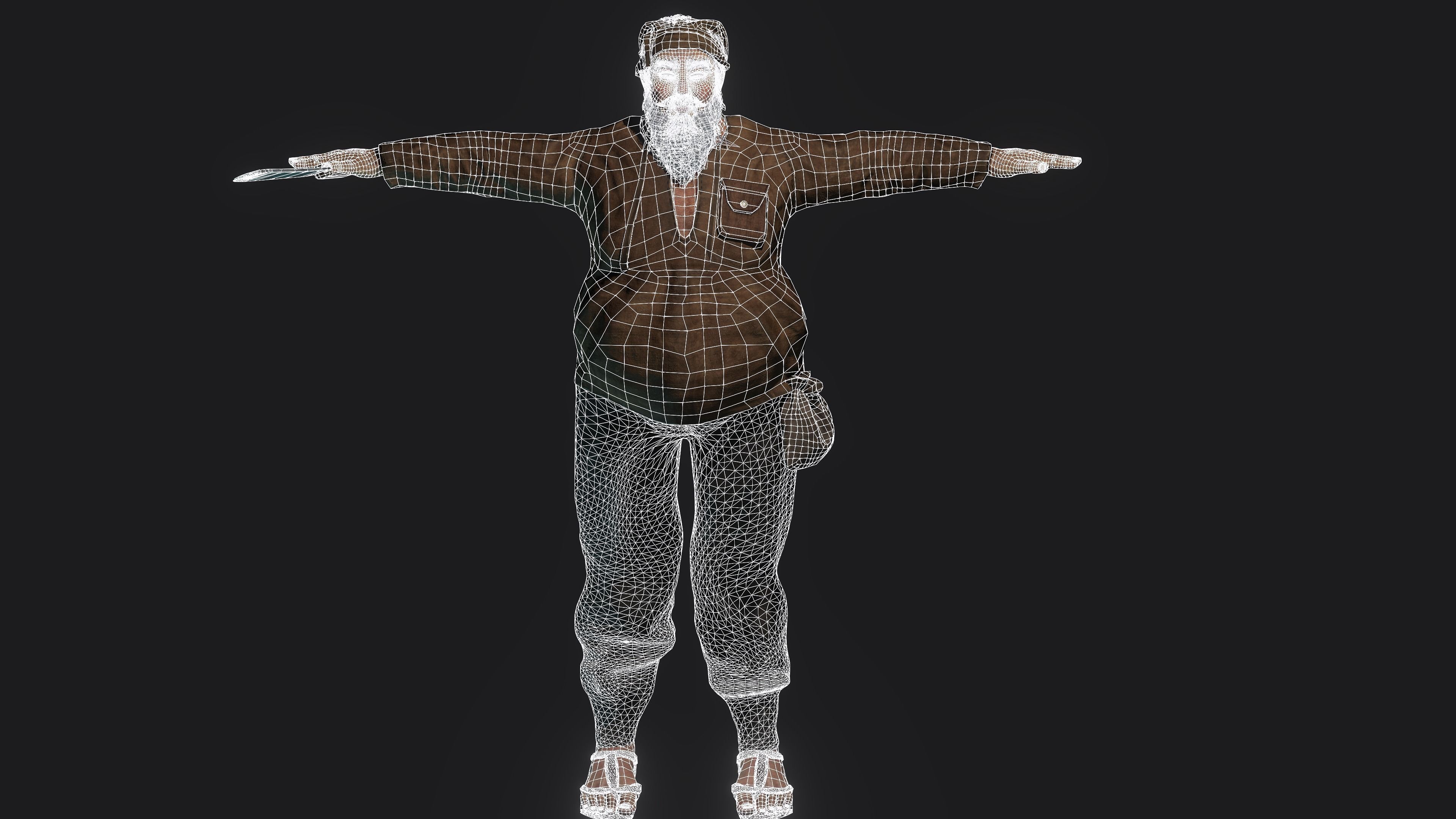 3D model AAA 3D REALISTIC CHARACTER - FANTASY MEDIEVAL OLD MAN BUTCHER ...