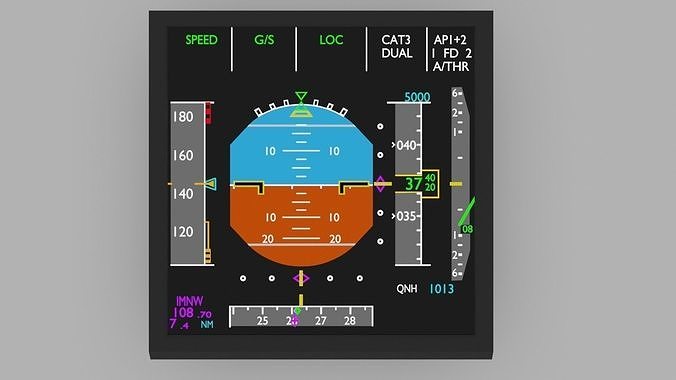 primary flight display 3D Model 3D model | CGTrader