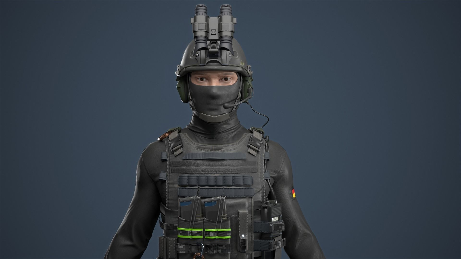 3D model GSG-9 Soldier VR / AR / low-poly | CGTrader