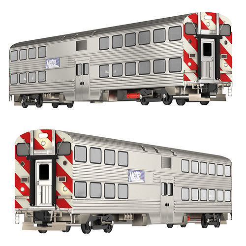 Metra Chicago train 3D model | CGTrader
