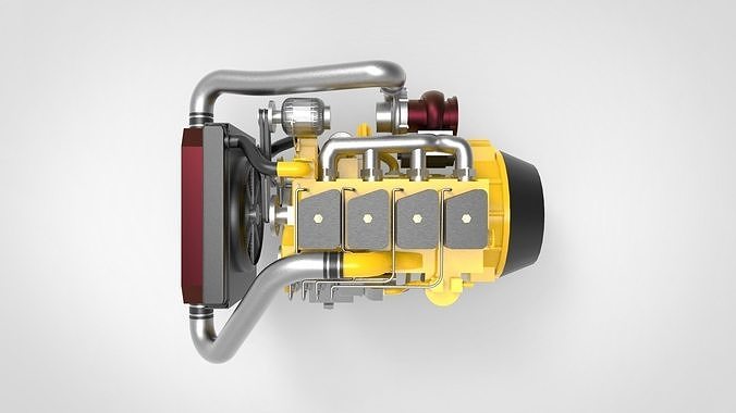 3D model ship diesel engine VR / AR / low-poly | CGTrader