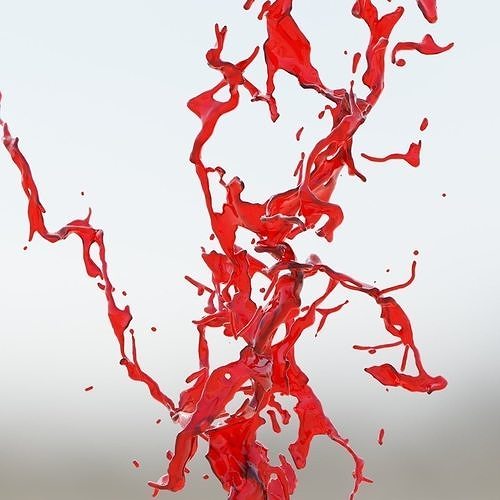 Animated Blood Splash SlowMo 12 3D model animated | CGTrader