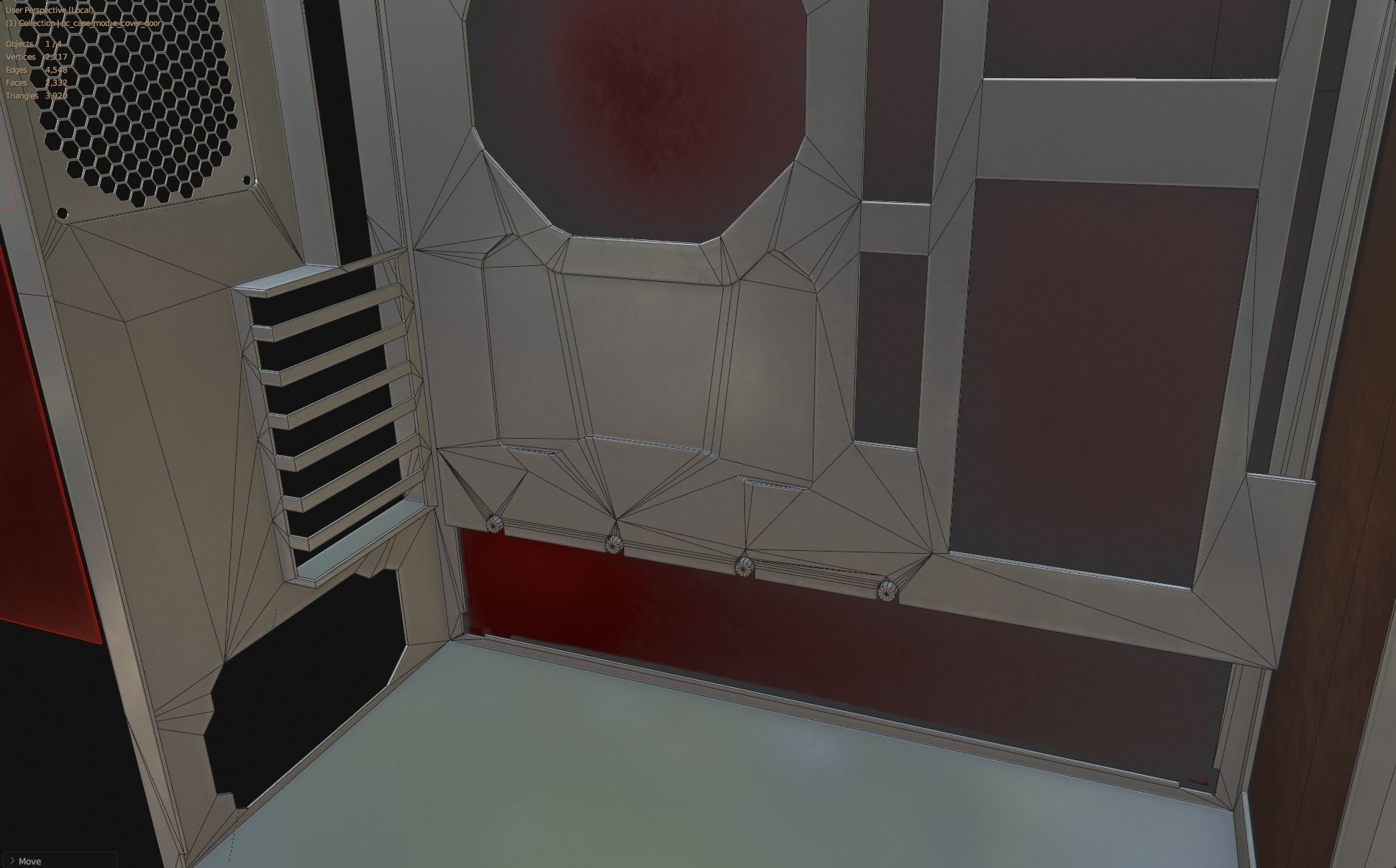 3D model Custom pc case iron man color style gaming gamer VR / AR / low ...