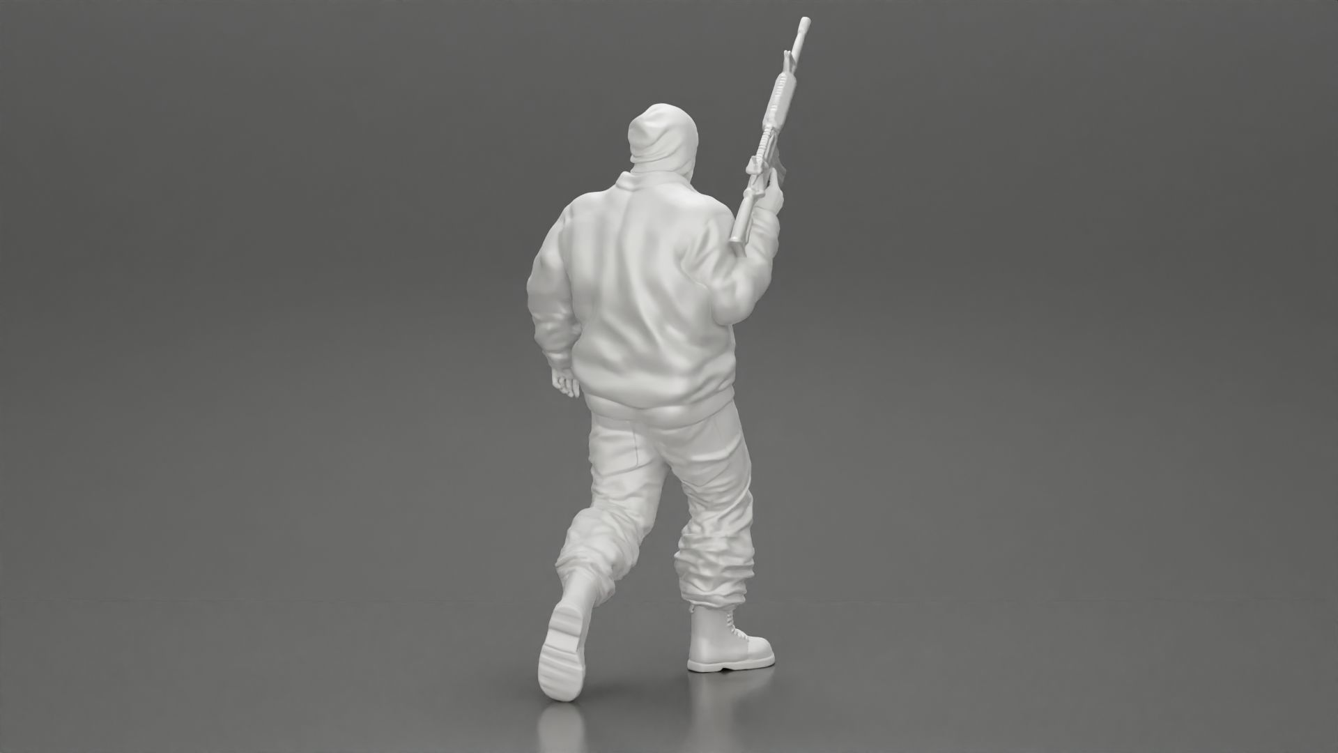 mafia gangster in jacket and pants holding a submachine gun 3D model 3D ...