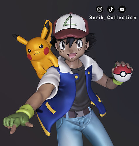 ASH KETCHUM SATOSHI - POKEMON 3D model 3D printable | CGTrader
