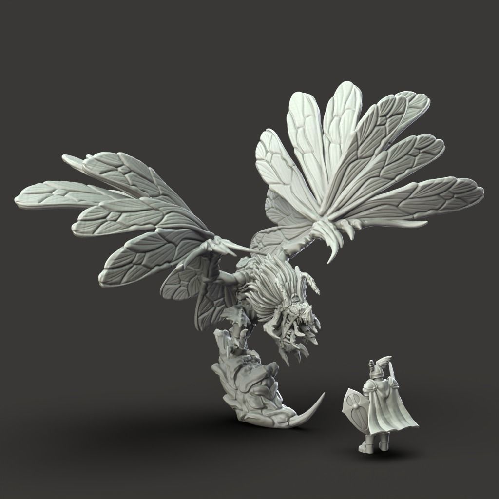 Bee Dragon - 3D Printable TTRPG - PRESUPPORTED - 32mm Scale 3D model 3D ...