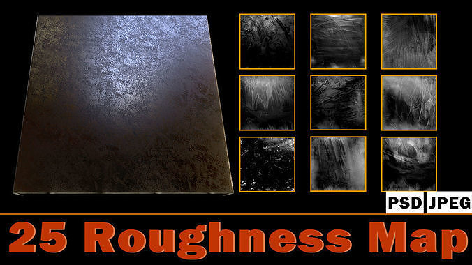Texture 25 Roughness Maps 2K VR / AR / low-poly | CGTrader