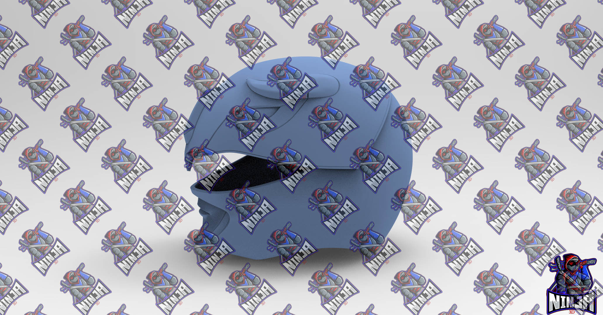 Power Ranger Blue Classic Helmet ready to 3d print 3D model | CGTrader