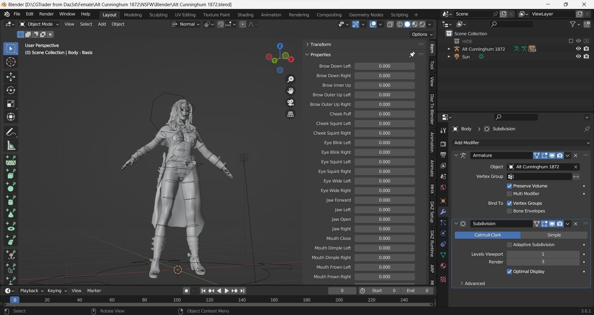 3D model Alt Cunningham in 1872 VR / AR / low-poly | CGTrader