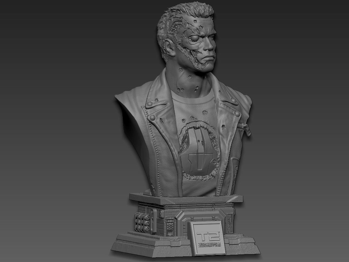 Terminator 2 Bust 3D model 3D printable | CGTrader