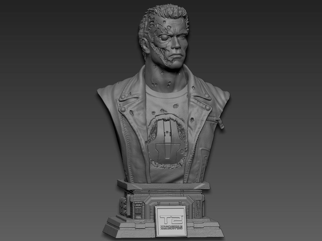 Terminator 2 Bust 3D model 3D printable | CGTrader