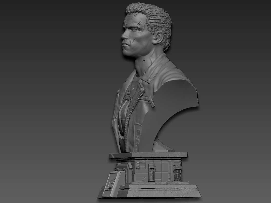 Terminator 2 Bust 3D model 3D printable | CGTrader