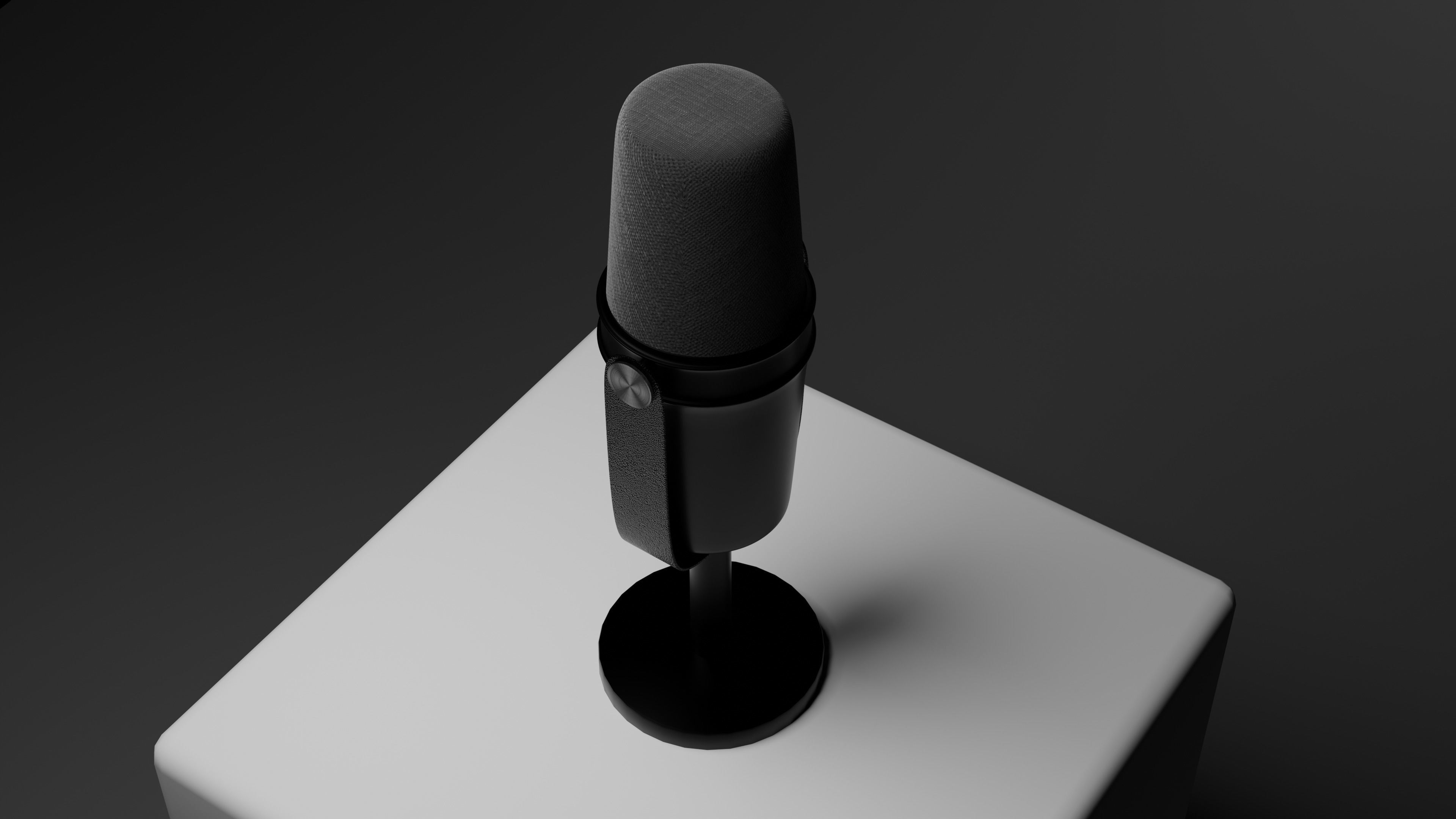 High-Quality Black Microphone 3D Model - Blender 3D model rigged | CGTrader