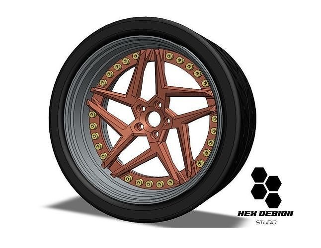 HX-01 Wheels 3D model 3D printable | CGTrader