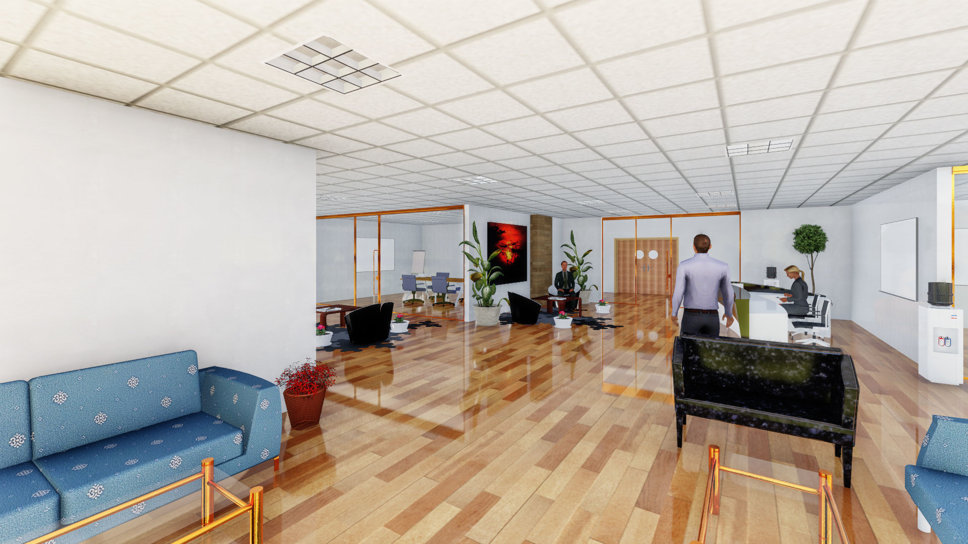 office interior building 3D model | CGTrader