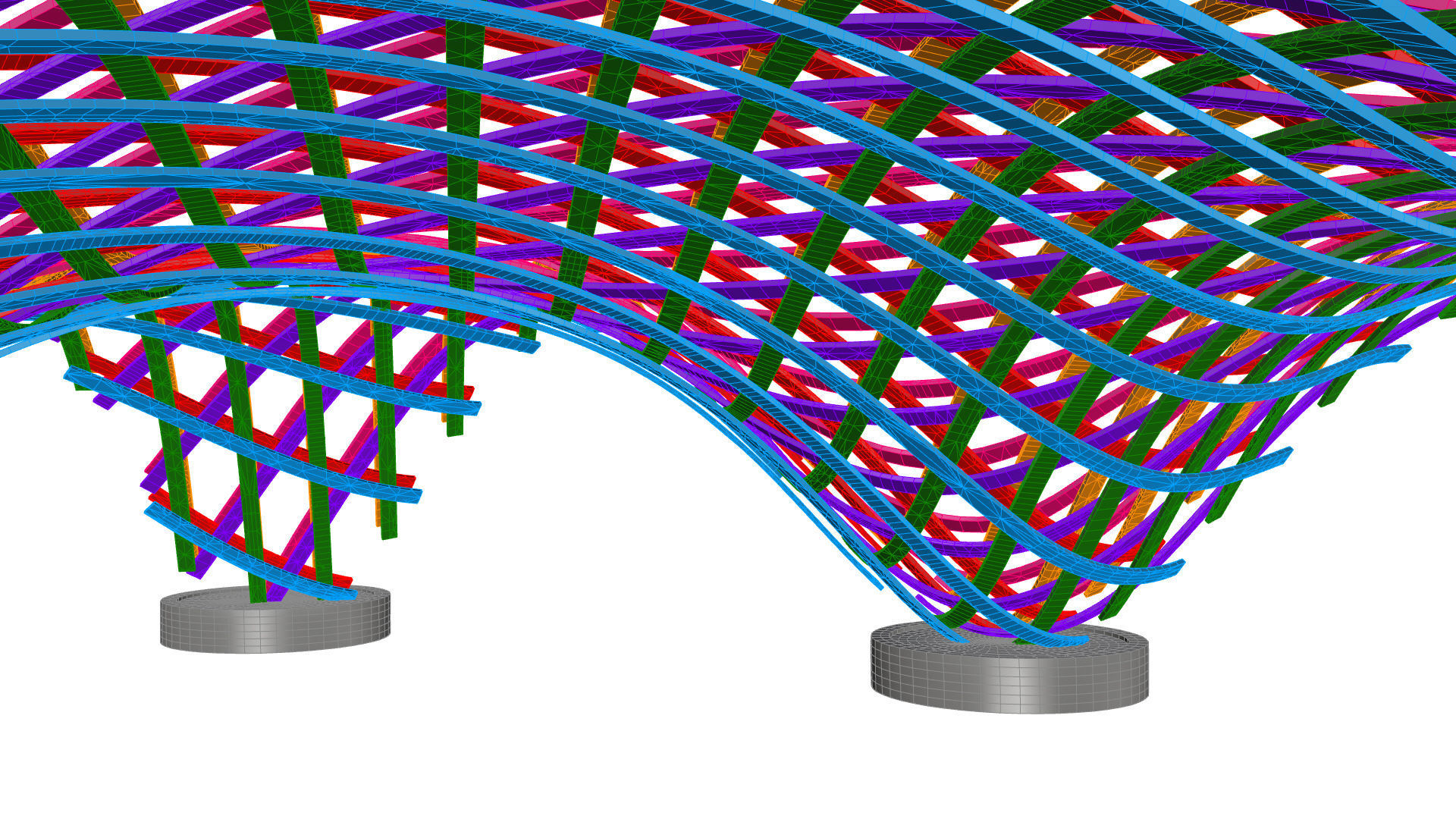 Layered Beams Parametric Pavilion 3D model | CGTrader