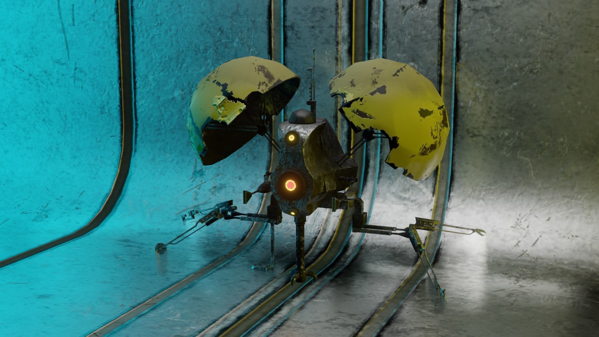 3D model StarWars Pistoeka Sabotage Droid Buzz Droid VR / AR / low-poly ...