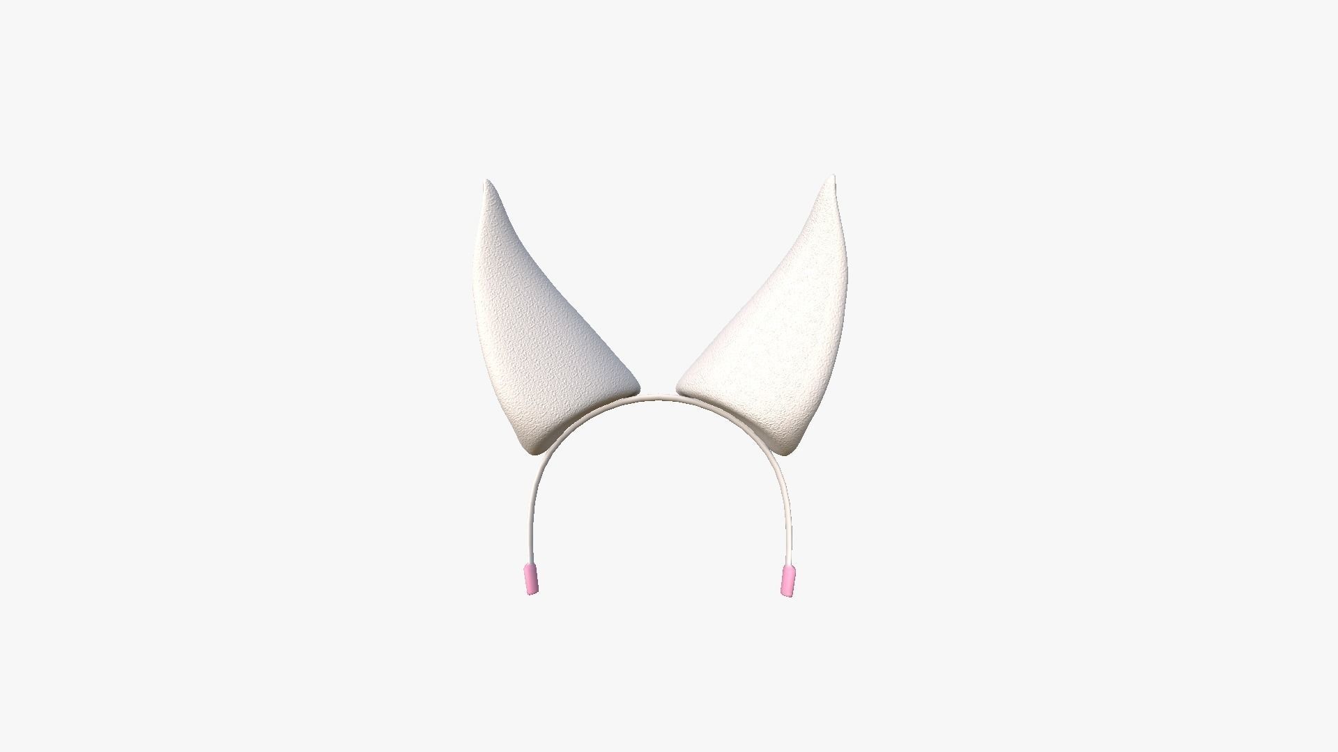 3D model Furry Ears Tiara H06 White - Headband Character Design VR / AR ...