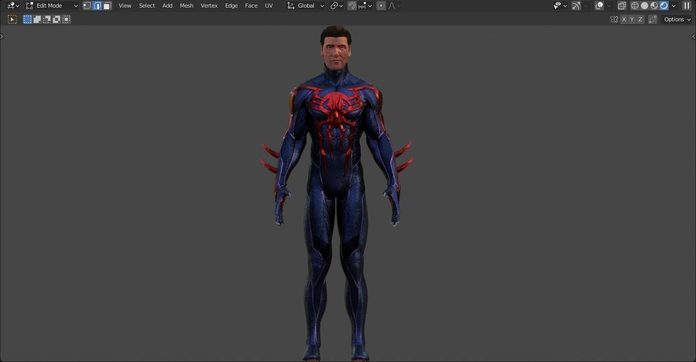 Spider-Man 2099 Miguel O hara 3D Model free VR / AR / low-poly 3D model animated rigged | CGTrader